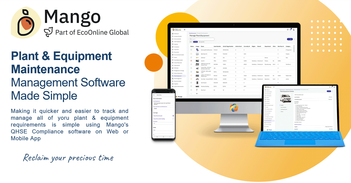 Plant & Equipment Maintenance | Asset Management Software